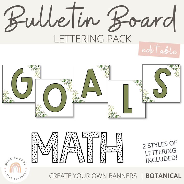 Bunting & Lettering Packs - Miss Jacobs Little Learners