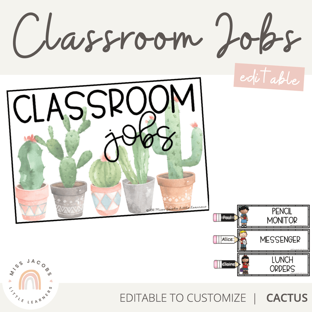 Classroom Jobs for Students - Miss Jacobs Little Learners - Miss Jacobs ...