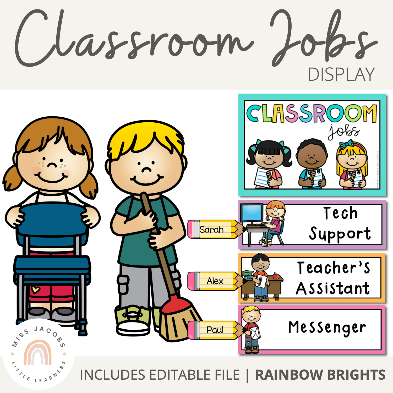 Rainbow Brights Classroom Decor - Miss Jacobs Little Learners
