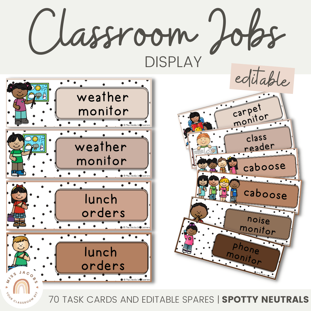 Classroom Jobs for Students - Miss Jacobs Little Learners