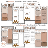 Spotty Neutrals Classroom Newsletter Templates