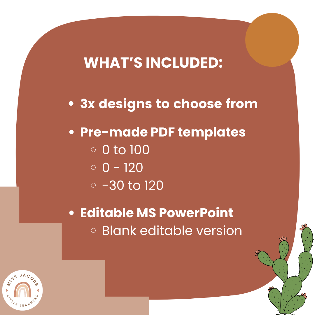 Classroom Number Line Display | Boho Vibes | Classroom Decor - Miss ...