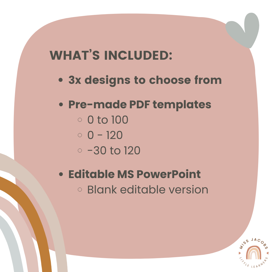 Number Line - Boho Neutrals Classroom Theme - Miss Jacobs