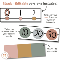 Number Line - Boho Neutrals Classroom Theme - Miss Jacobs