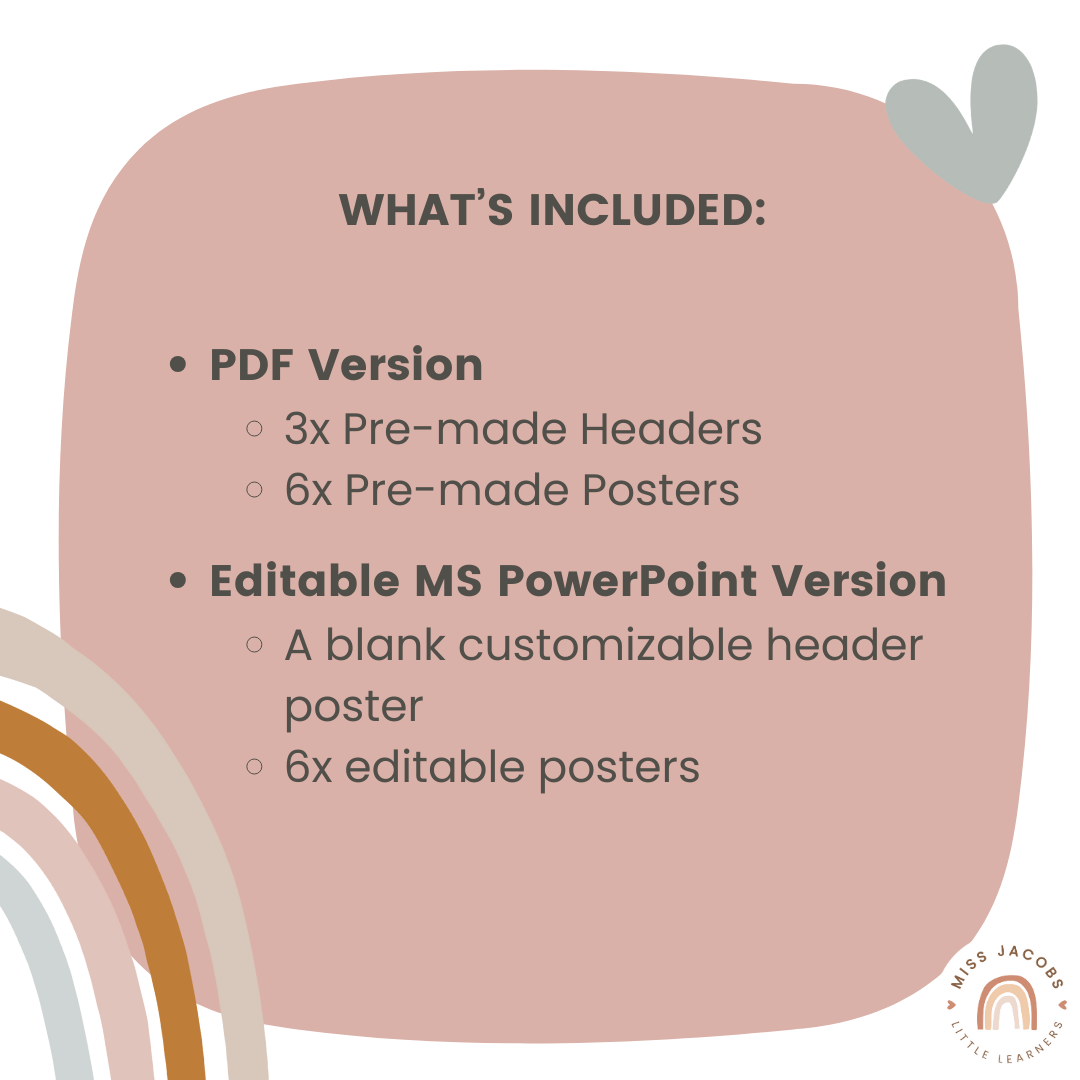 Simple Boho Classroom Rules Posters - Default Title - Miss Jacobs ...