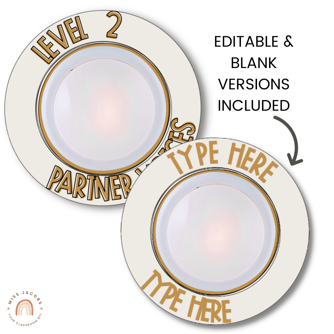 Classroom Voice Level Display | BOHO VIBES Theme | Desert Neutrals Cla ...