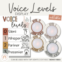 Classroom Voice Level Display | BOHO VIBES Theme | Desert Neutrals Cla ...