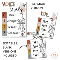 Classroom Voice Level Display | BOHO VIBES Theme | Desert Neutrals Cla ...