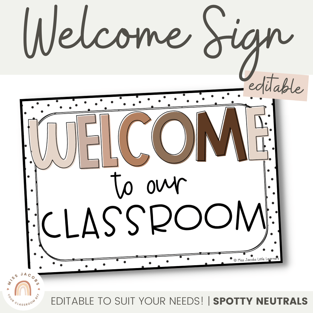 Classroom Welcome Sign – Miss Jacobs Little Learners
