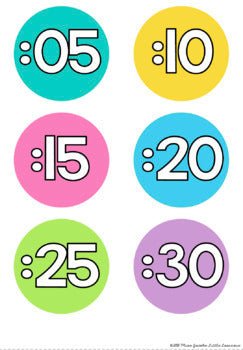 Clock Numbers Display | Rainbow Classroom Decor