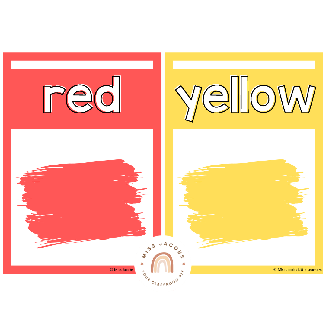 Colour Cards | BRIGHTS CLASSROOM DECOR | Editable