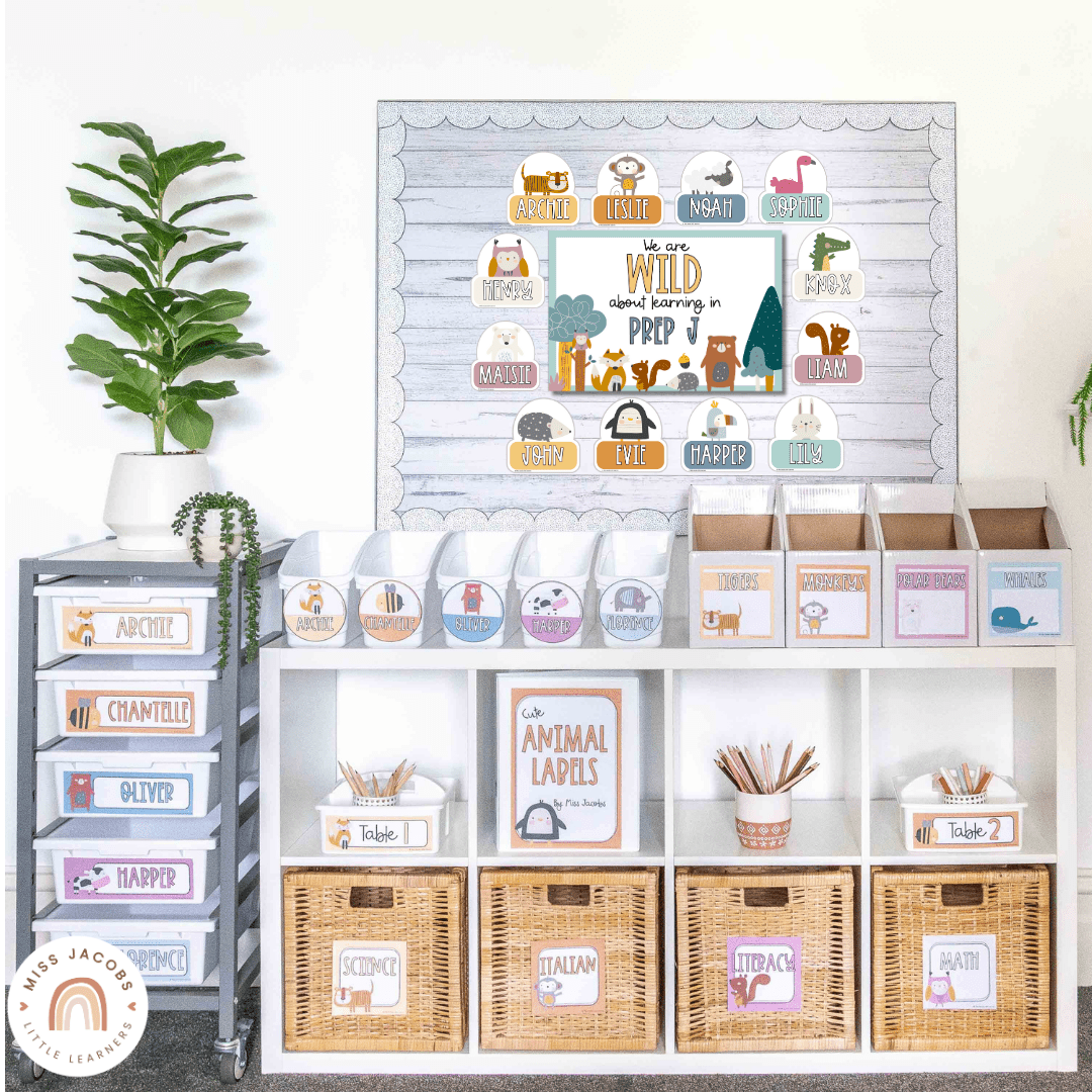 Class Labels Bundle - Name Plate, Door Display, Poster - Cute Theme