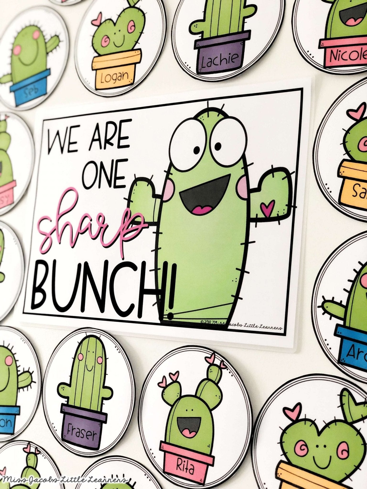 Door Display - Modern Cactus Classroom Decor