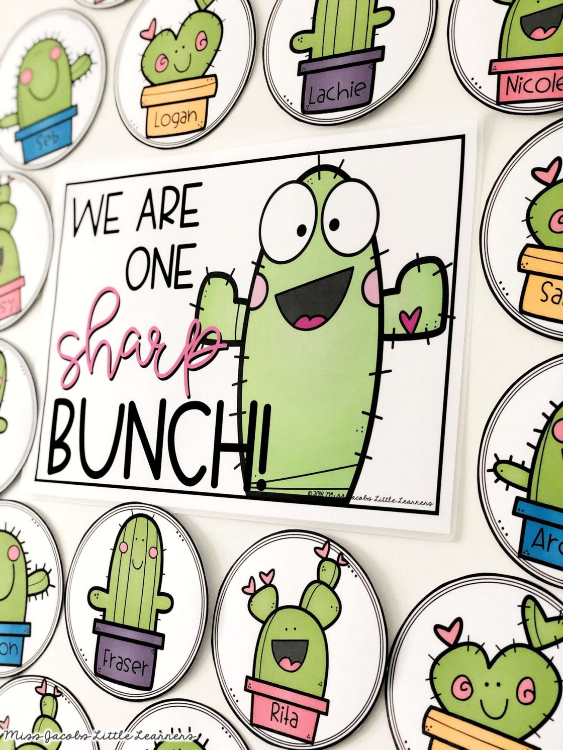 Cute Cactus Door Display | Editable - Miss Jacobs Little Learners