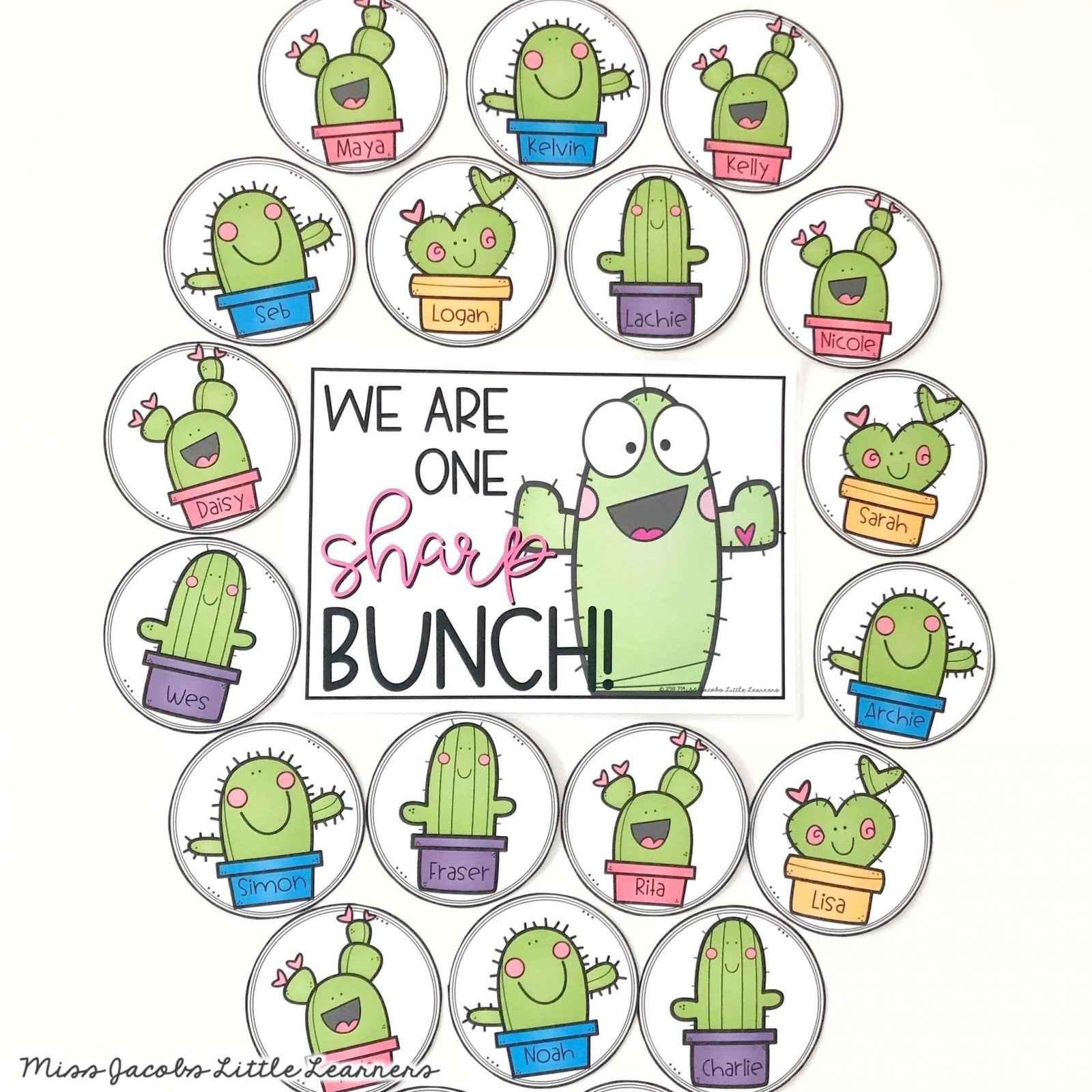 Cute Cactus Door Display | Editable - Default Title - Miss Jacobs ...