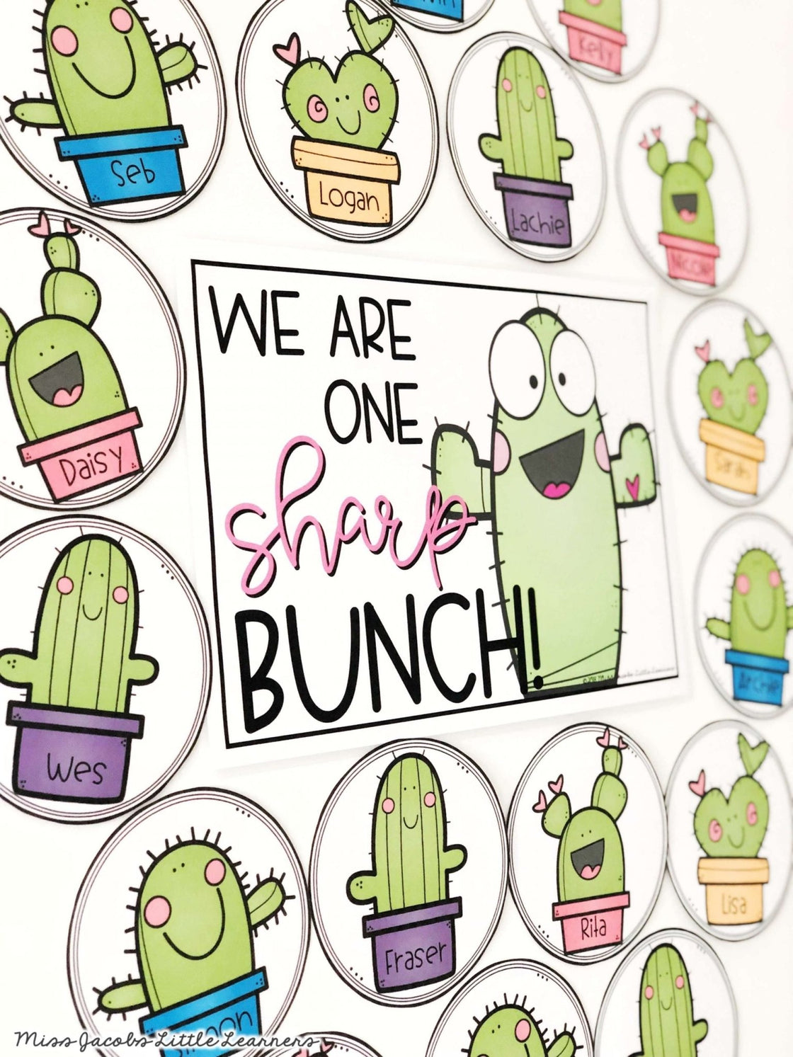 Door Display - Modern Cactus Classroom Decor