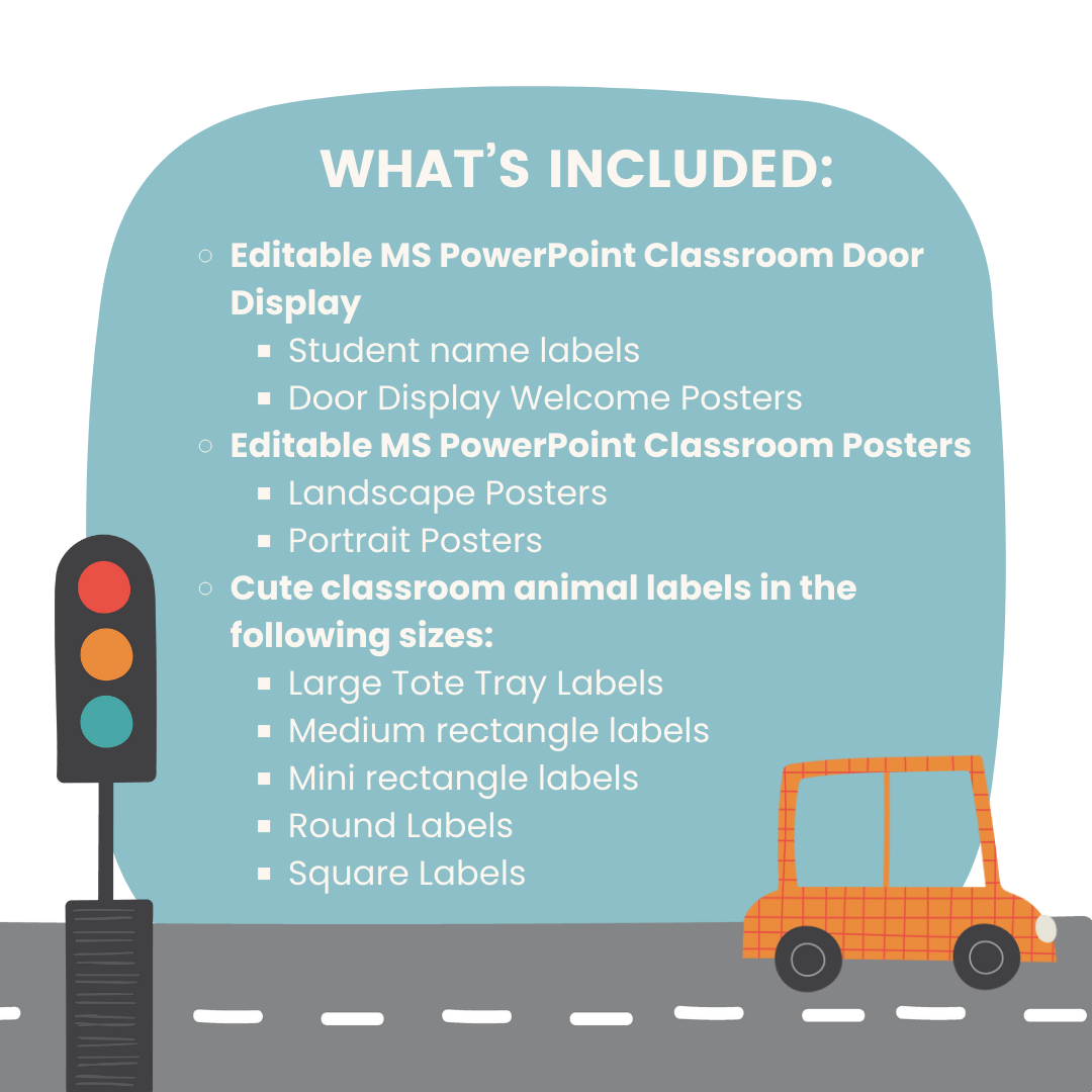 Classroom Labels Bundle (Student Name Tags, Posters & Door Display)