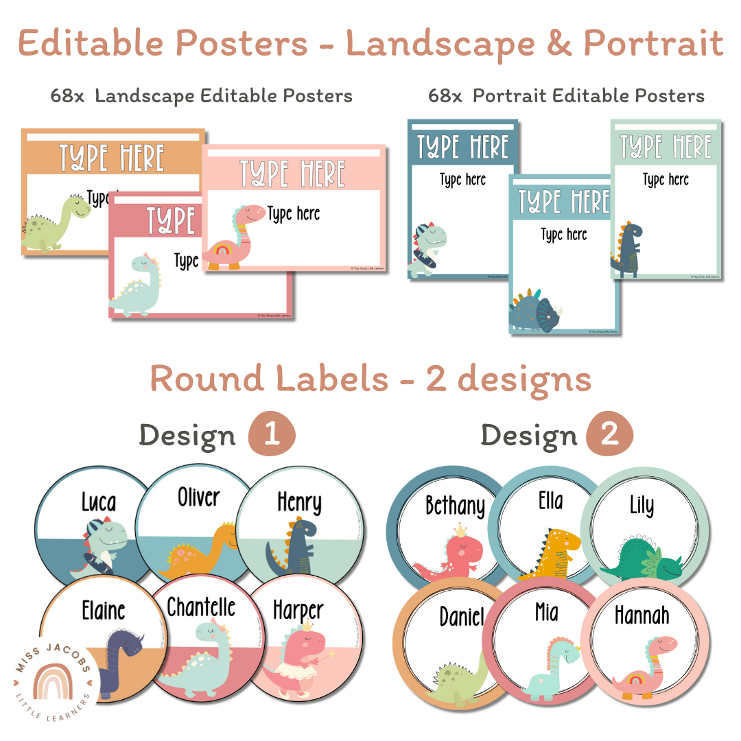 Classroom Labels Bundle (Student Name Tags, Posters & Door Display)