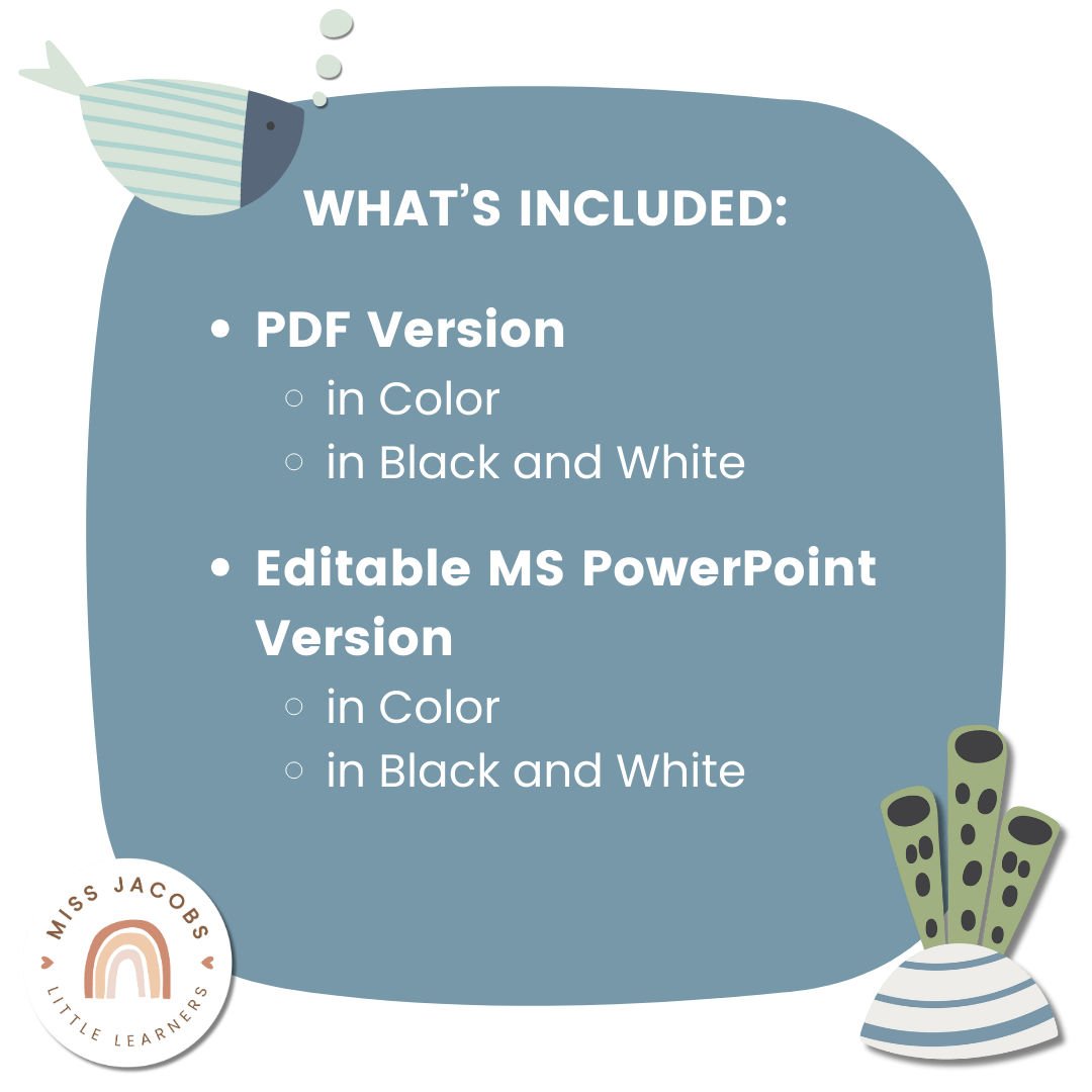 Cute Sea Life ASL (American Sign Language) Alphabet Posters - Default ...