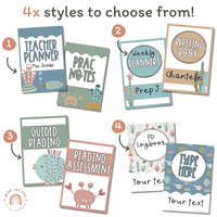 Binder Covers and Spine Labels - Cute Sea Life Classroom Decor