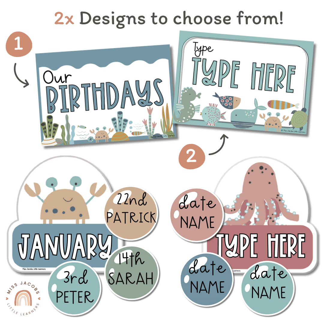 Cute Sea Life - Miss Jacobs Little Learners