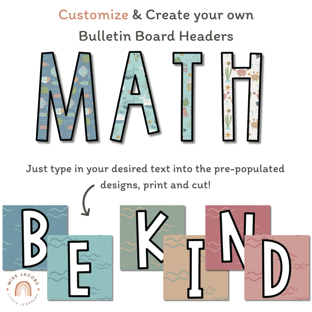 Cute Sea Life Classroom Collection - Miss Jacobs Little Learners - Miss ...