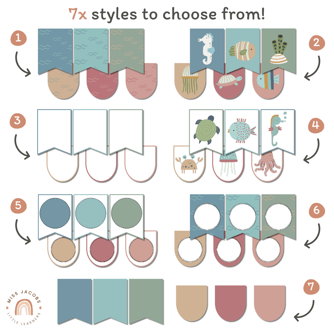 Cute Sea Life Bunting and Display Banners - Default Title - Miss Jacobs ...