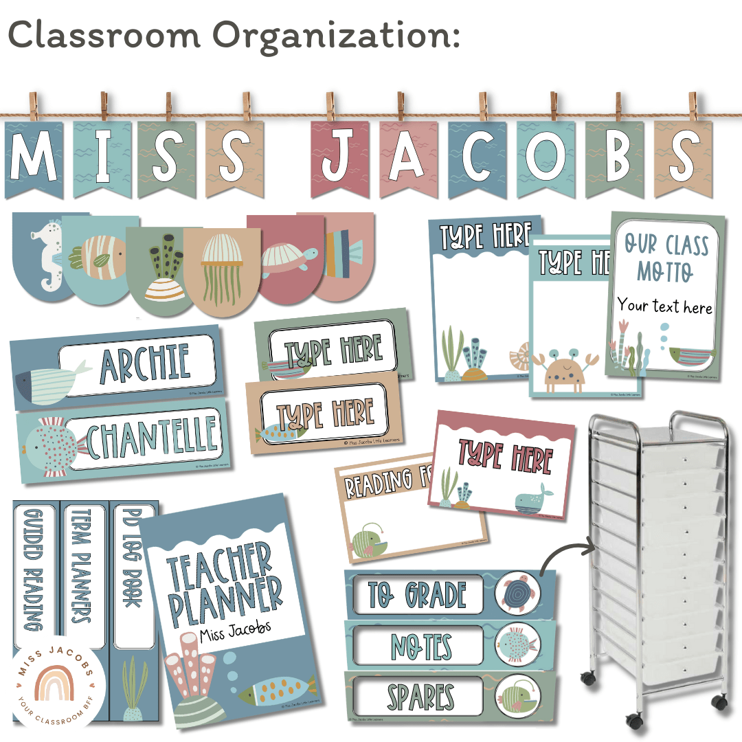 Cute Sea Life Classroom Decor Bundle - Default Title - Miss Jacobs ...