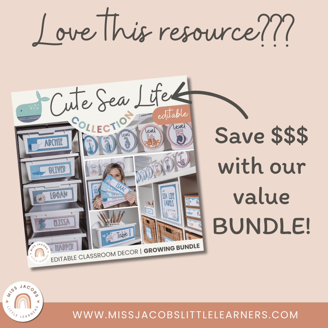 Classroom Newsletter Templates - Cute Sea Life Classroom Decor