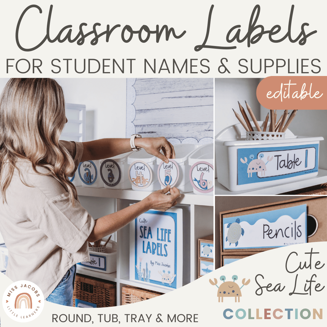 Cute Sea Life Classroom Collection - Miss Jacobs Little Learners - Miss ...