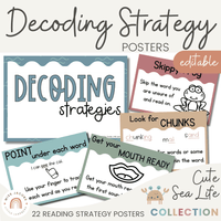Cute Sea Life Decoding Reading Strategies Posters - Miss Jacobs Little ...