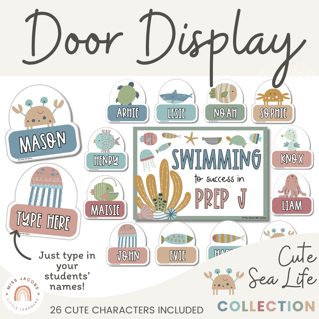 Door Display - Cute Sea Life Classroom Decor