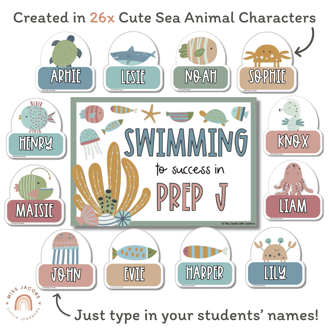 Door Display - Cute Sea Life Classroom Decor