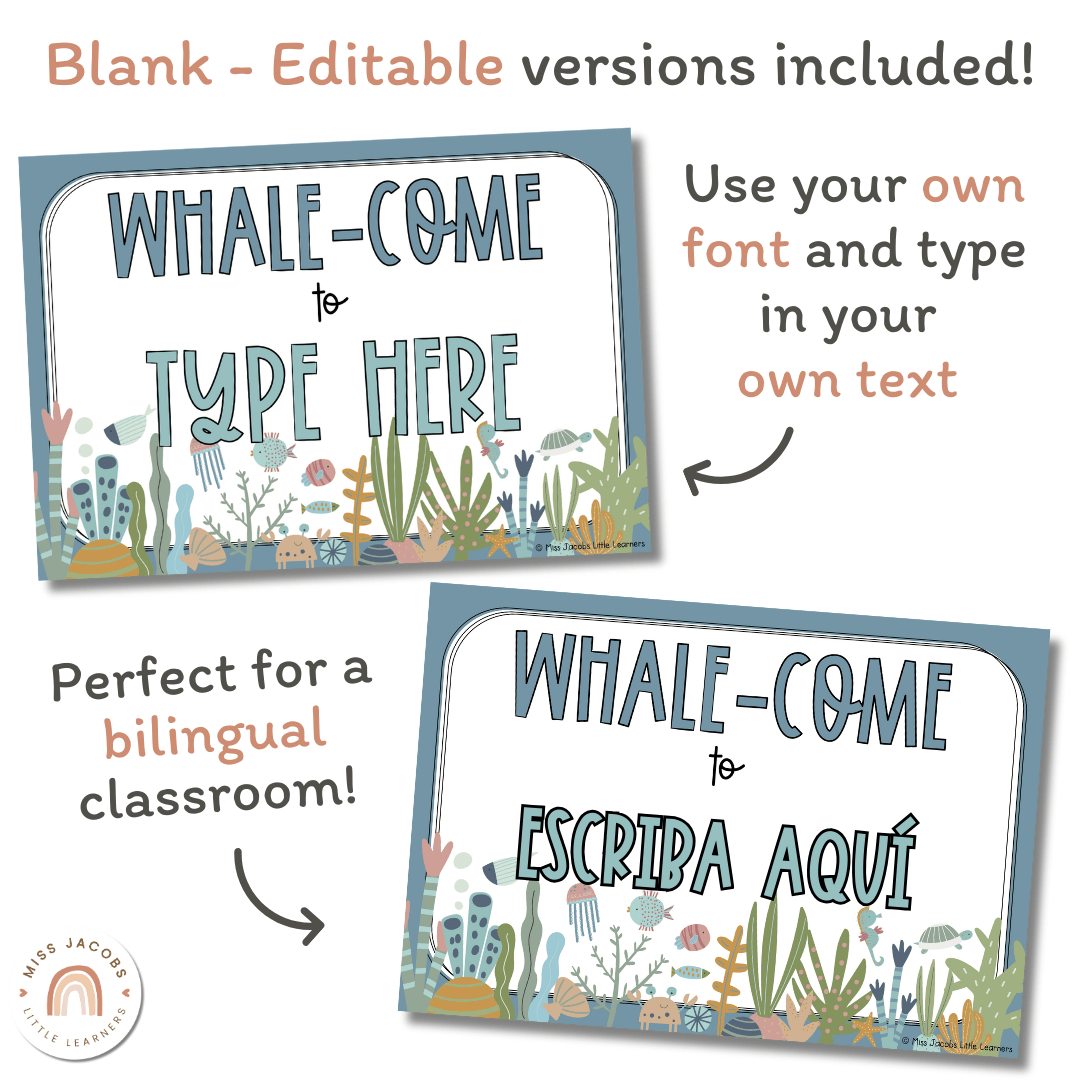 Door Display - Cute Sea Life Classroom Decor