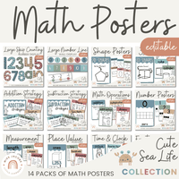 Cute Sea Life Math Posters Bundle - Default Title - Miss Jacobs Little ...