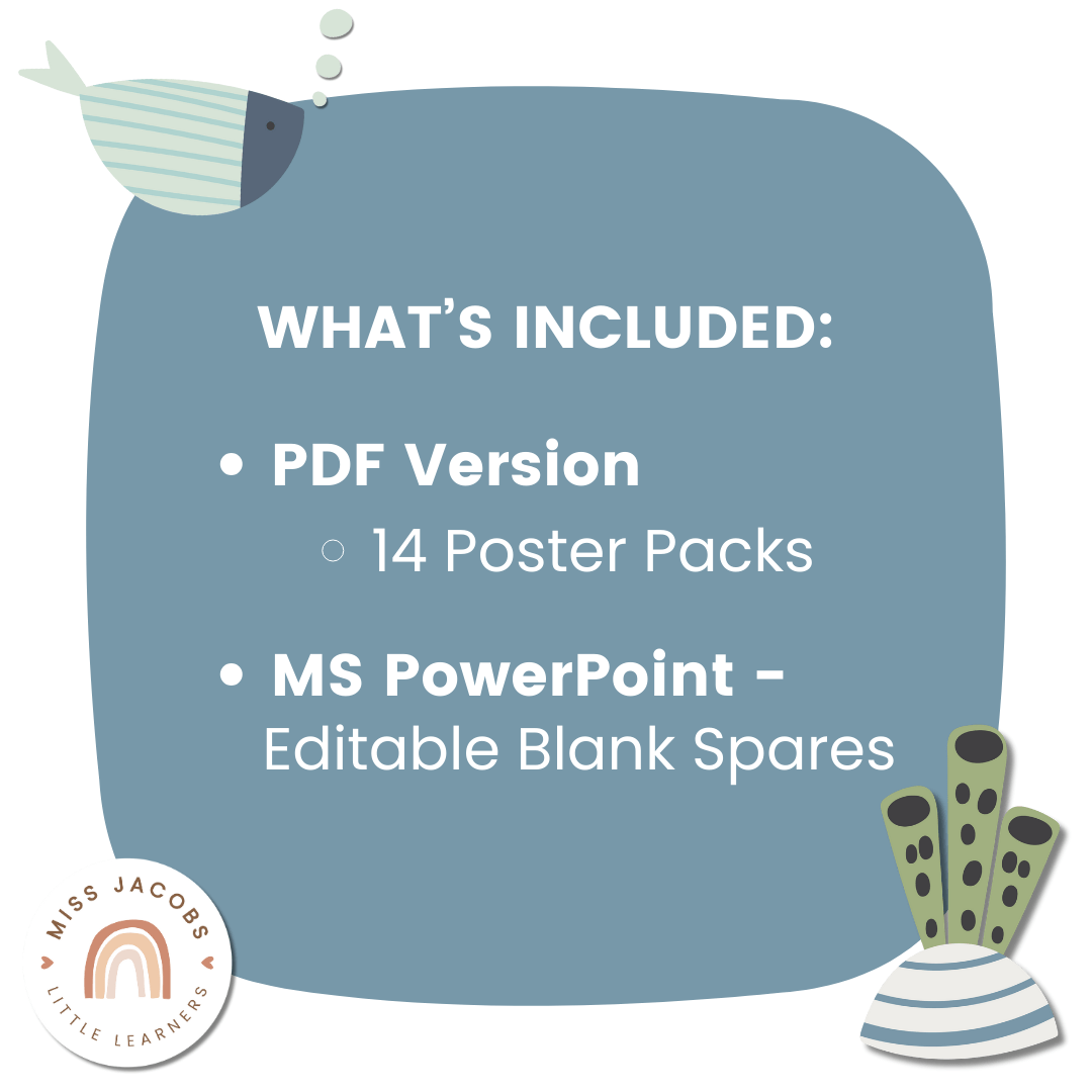 Cute Sea Life Math Posters Decor - Miss Jacobs