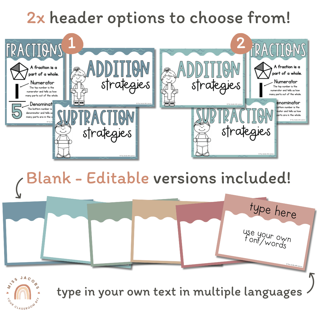 Cute Sea Life Math Posters Bundle - Default Title - Miss Jacobs Little ...