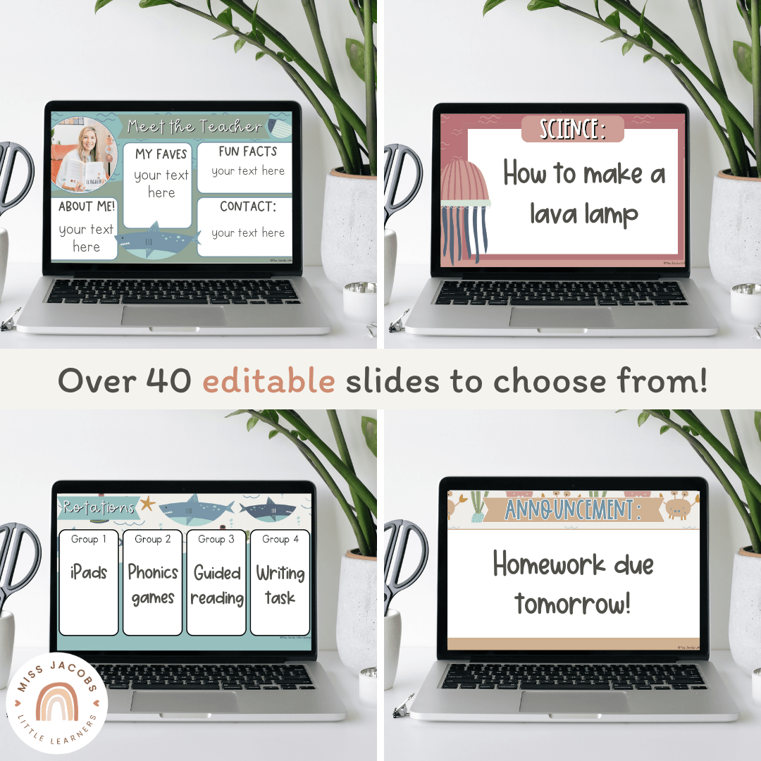 Google Morning Slides & PowerPoint Templates - Cute Sea Life