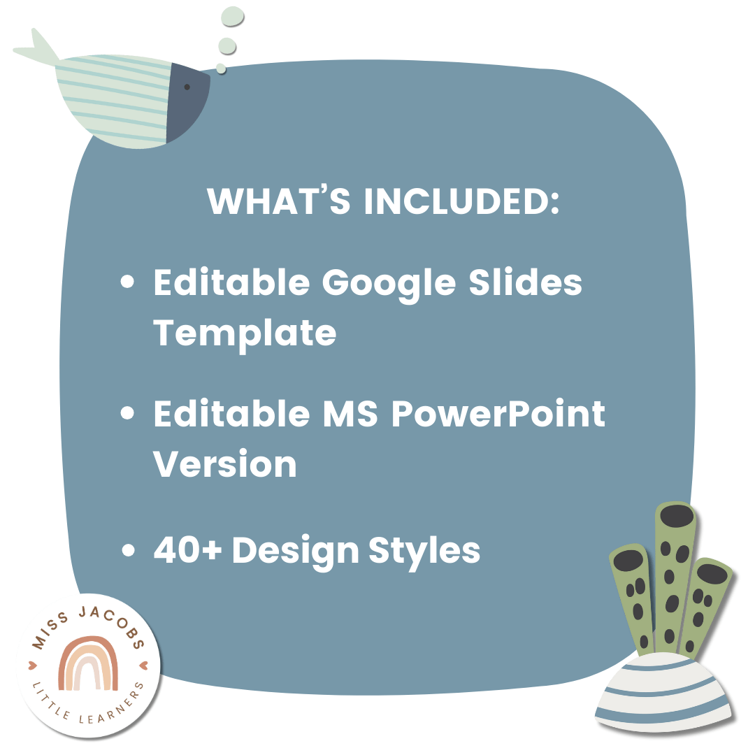 Google Morning Slides & PowerPoint Templates - Cute Sea Life