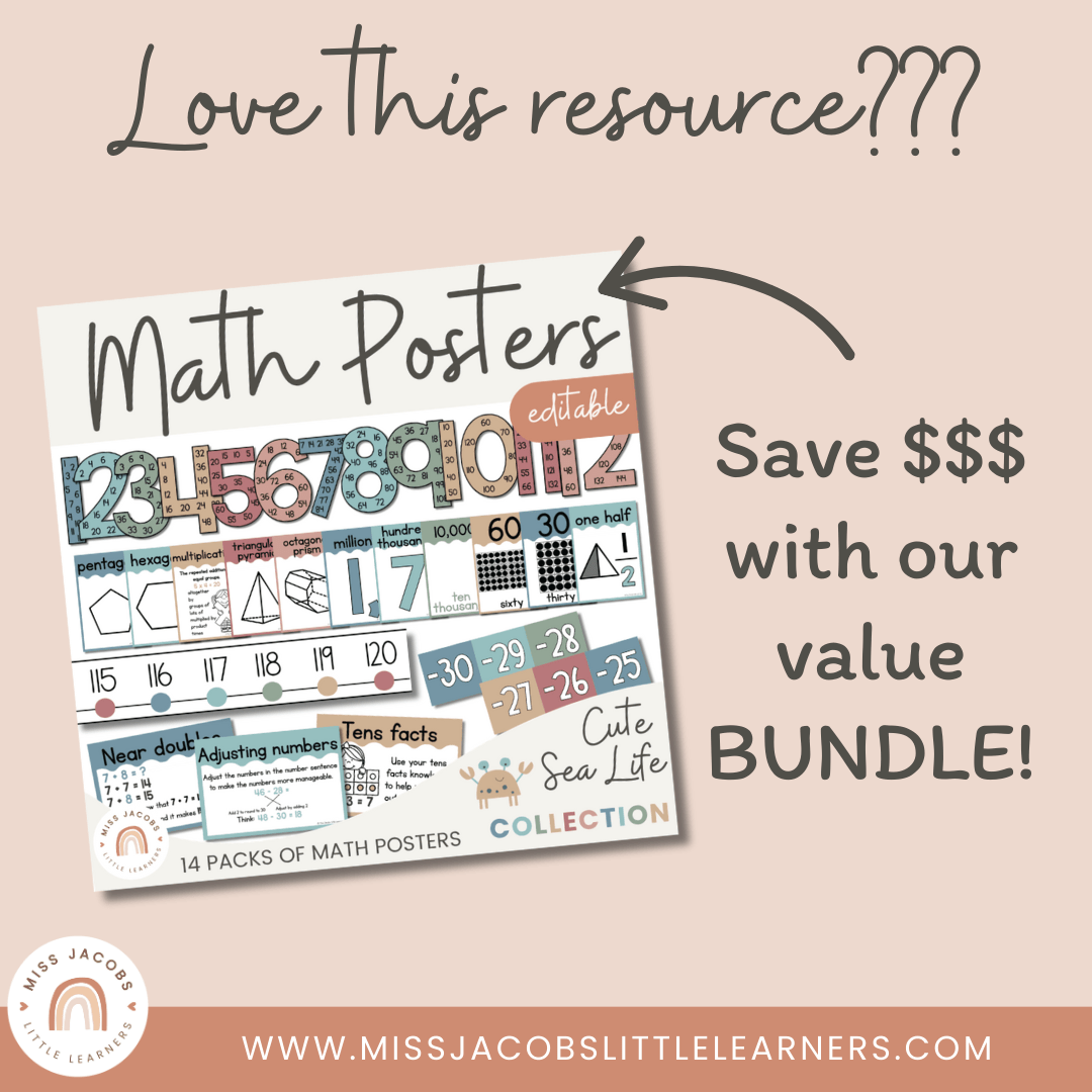 Cute Sea Life Times Table & Multiplication Facts Posters - Default ...