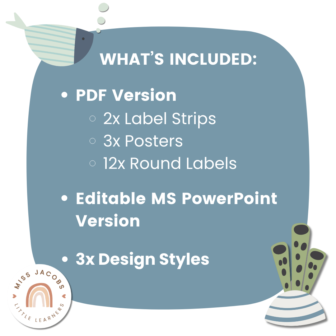 Cute Sea Life Voice Levels Display - Default Title - Miss Jacobs Little ...