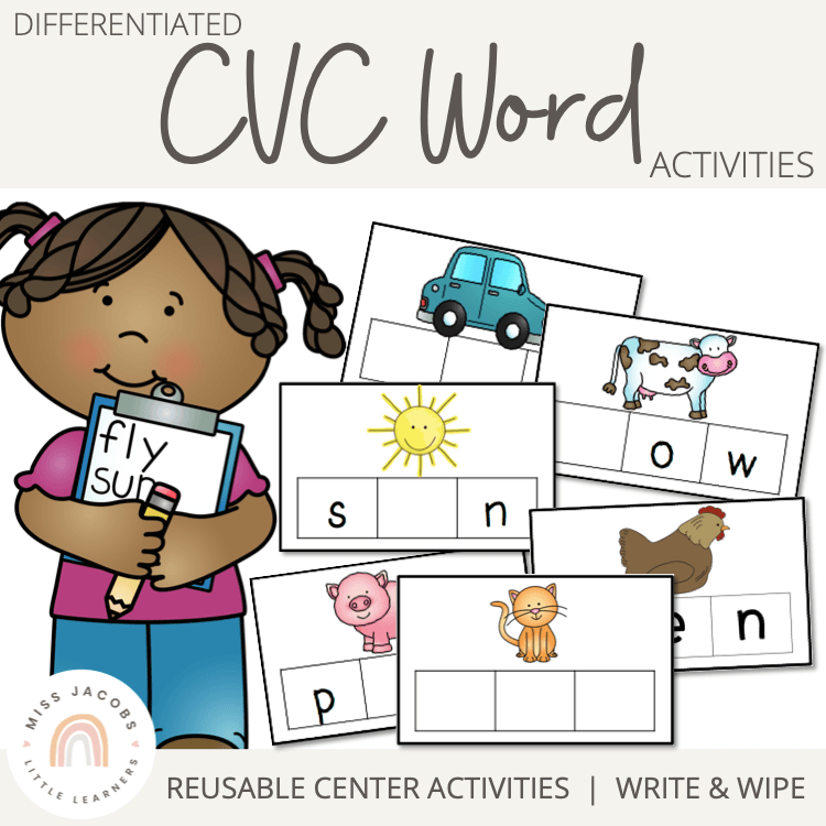 CVC Word Game {Write & Wipe}