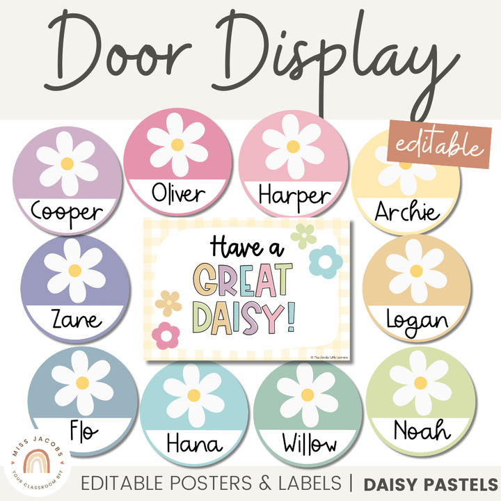 Daisy Gingham Pastels Theme - Miss Jacobs Little Learners - Miss Jacobs ...