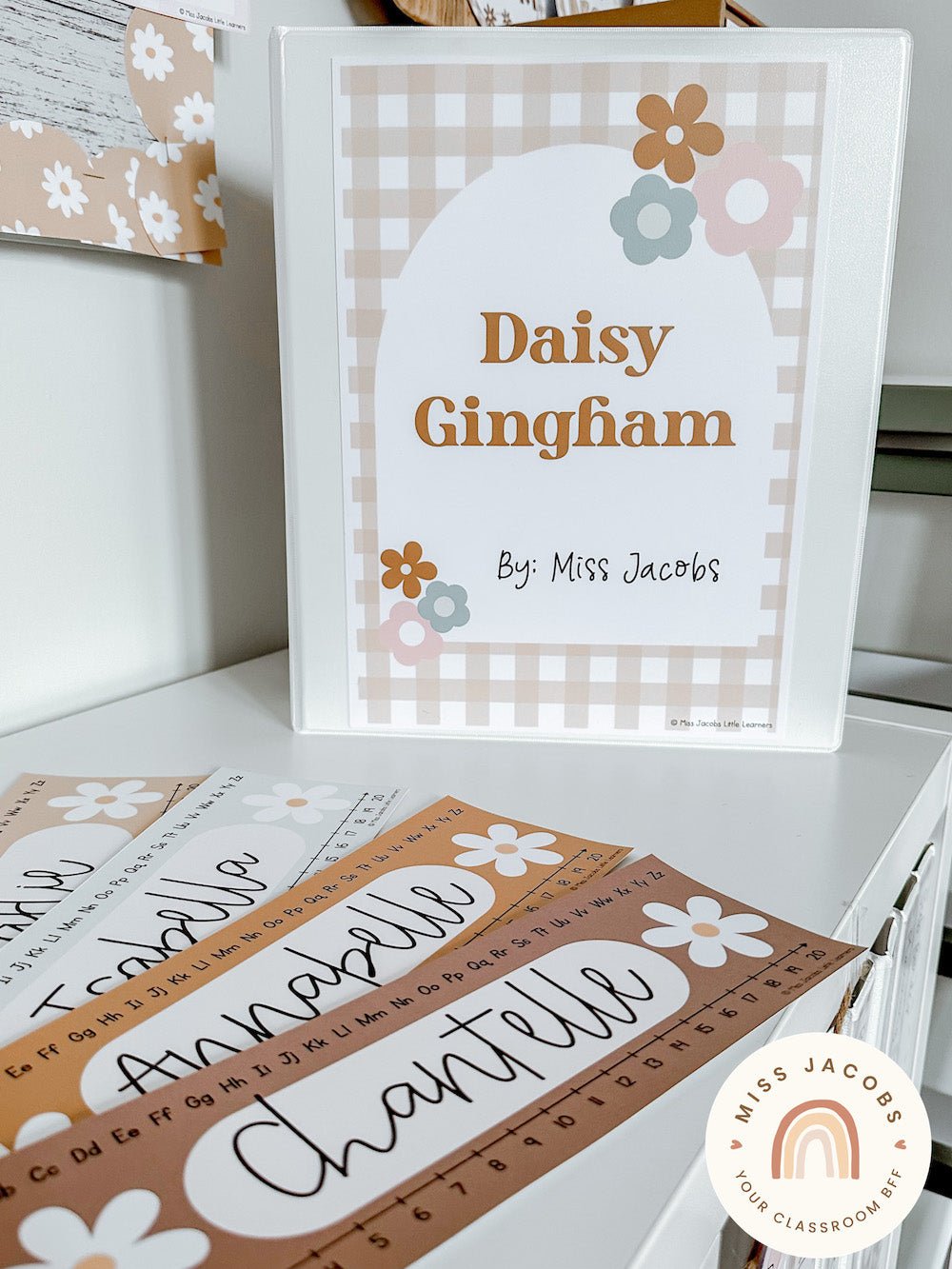 Daisy Gingham Classroom Decor Bundle - Default Title - Miss Jacobs ...