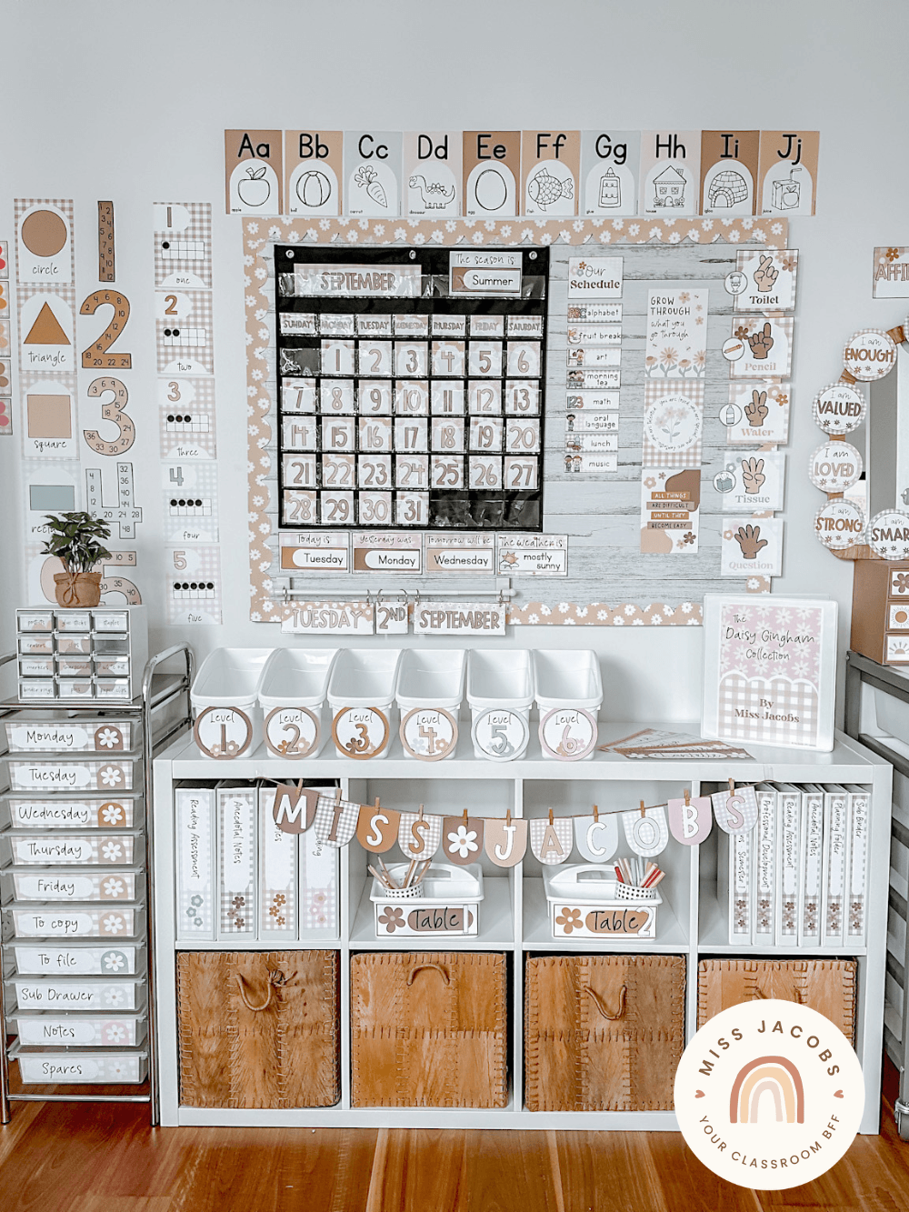 Daisy Gingham Classroom Decor Bundle - Default Title - Miss Jacobs ...