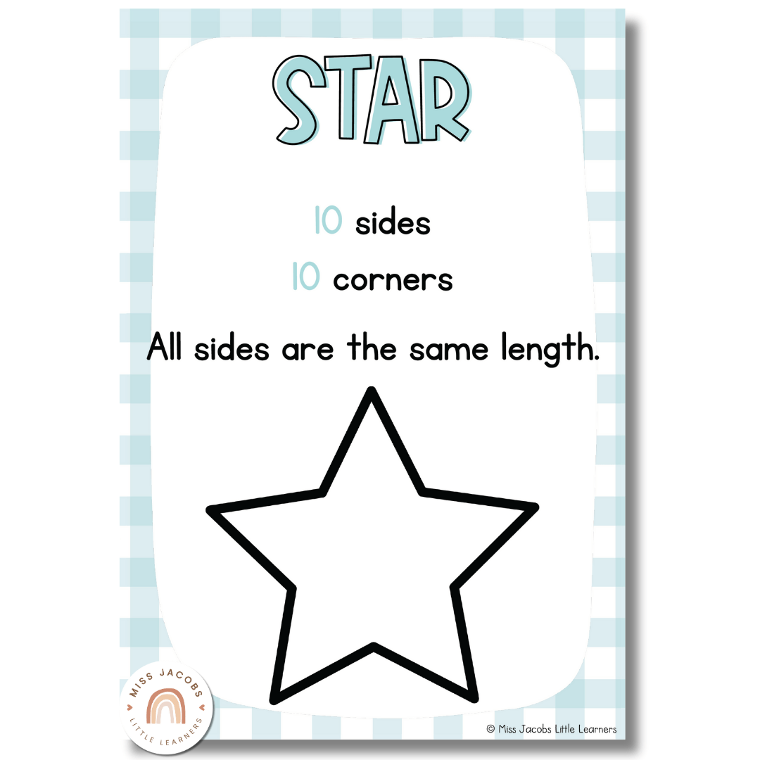 Daisy Gingham Pastels 2D Shape Posters - Default Title - Miss Jacobs ...