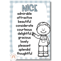 Synonym Posters - Daisy Gingham Pastels Theme