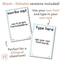 Synonym Posters - Daisy Gingham Pastels Theme