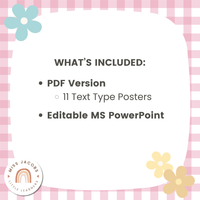 Daisy Gingham Pastels Text Type Posters - Default Title - Miss Jacobs ...