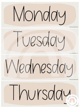 Days and Months Flashcards - Modern BOHO VIBES Classroom Decor – Miss ...